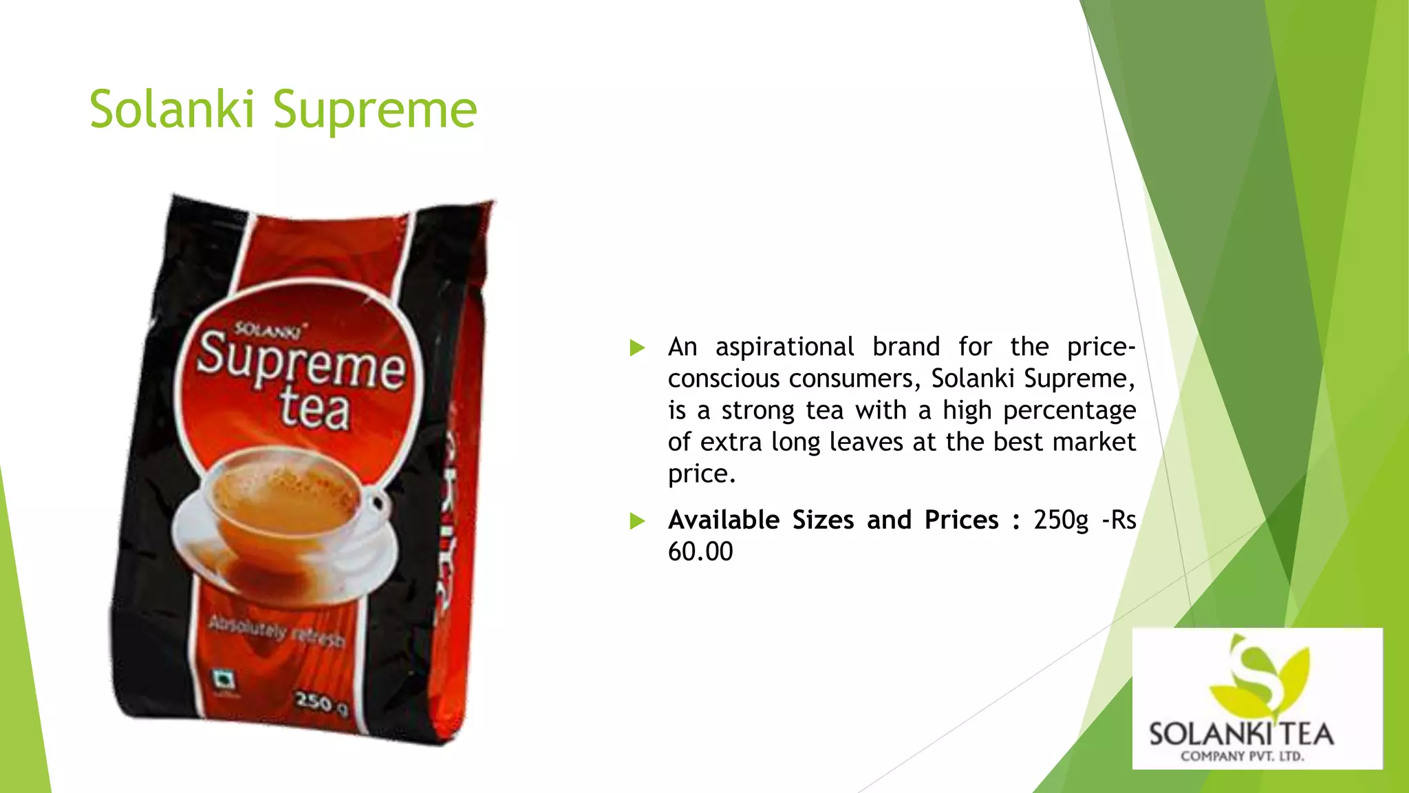 Solanki Tea Company Profile | PPT