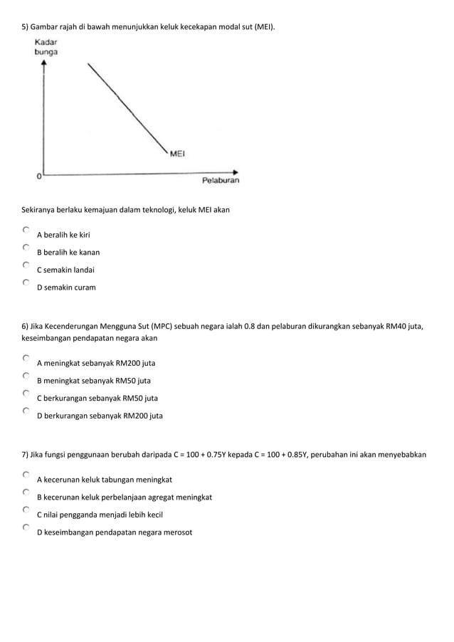 Solan kuiz (keseimbangan pendapatan negara) | PDF