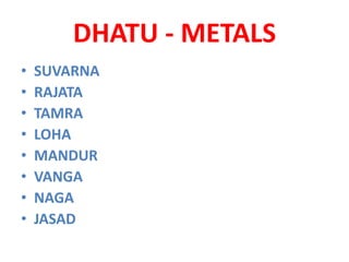PREPARATION OF AYURVEDA DRUGS ACCORDING TO PANCHABHAUTIK CHIKITSA | PPTX