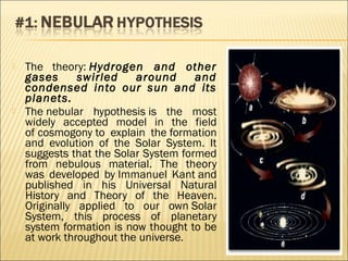Thoeries of the Origin of Solar System | PPT