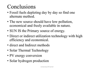 Solar Energry - Future and Prospects | PPTX