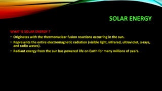 Solar energy | PPTX