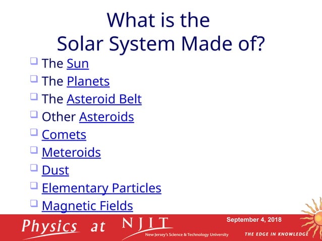 Solar System Presentation for school students | PPTX | Physics | Science