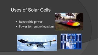 uses of Solar cell | PPT