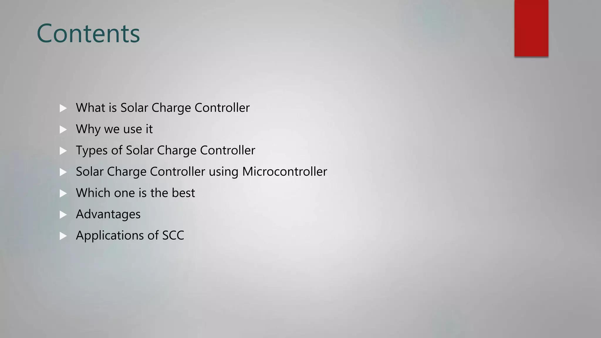 Solar charge-controller-presentation | PPTX