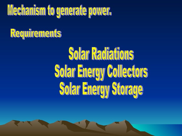 Solar Energy Option | PPT | Power and Energy Industry | Industries