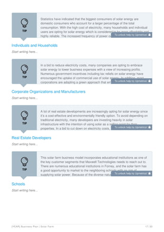 Solar farm business plan example | PDF