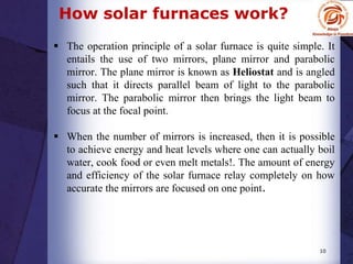 Solar furnaces | PPTX