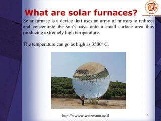 Solar furnaces | PPTX