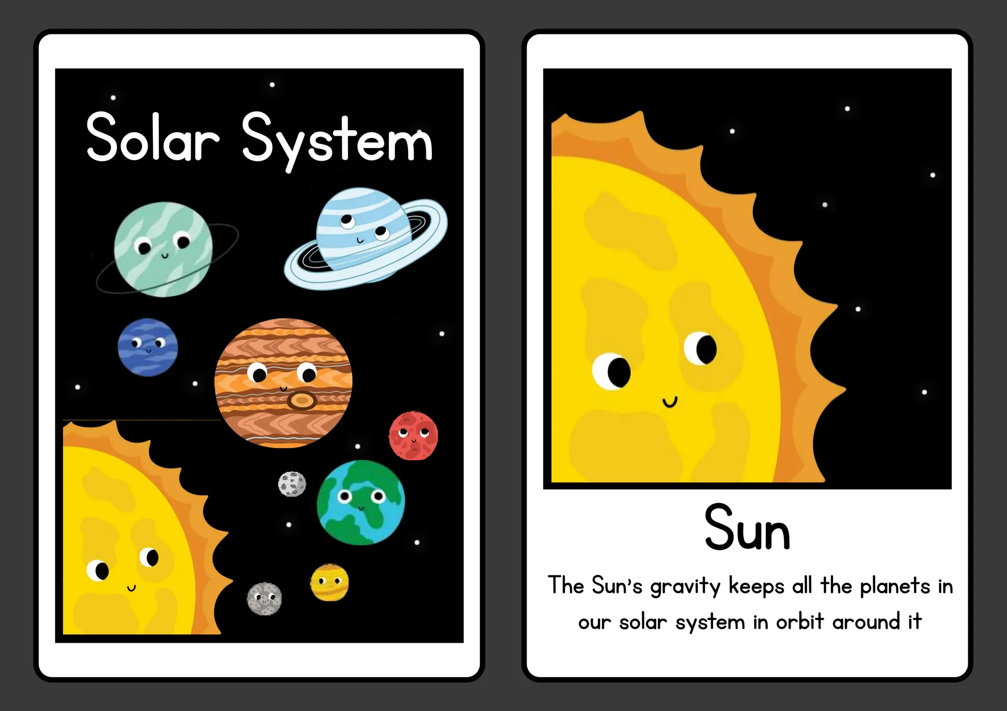 Free Printable Solar System Flashcards Solar System For Kids