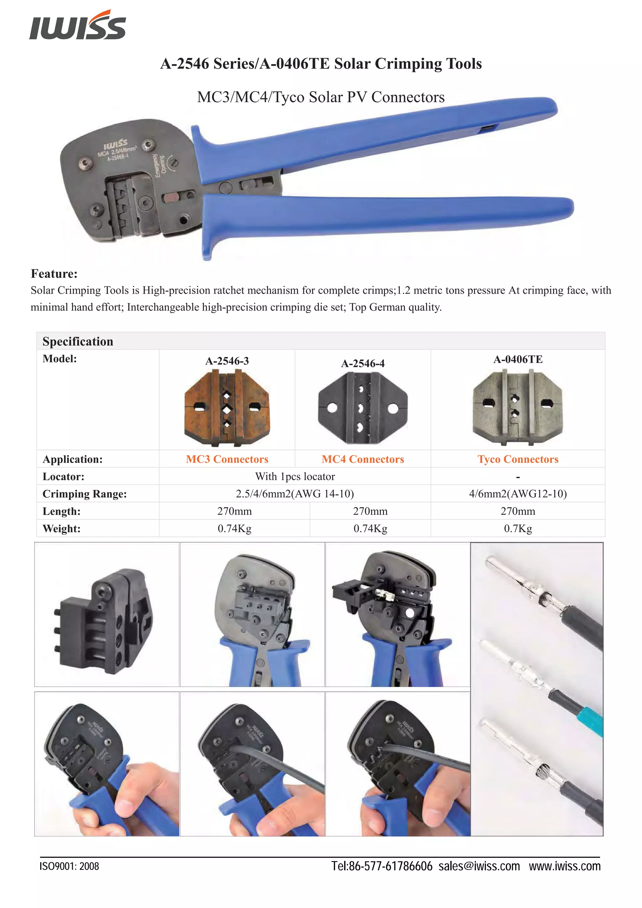 Solar Tool Kits with Crimping Tools Cable Cutter and Wire Stripper | PDF