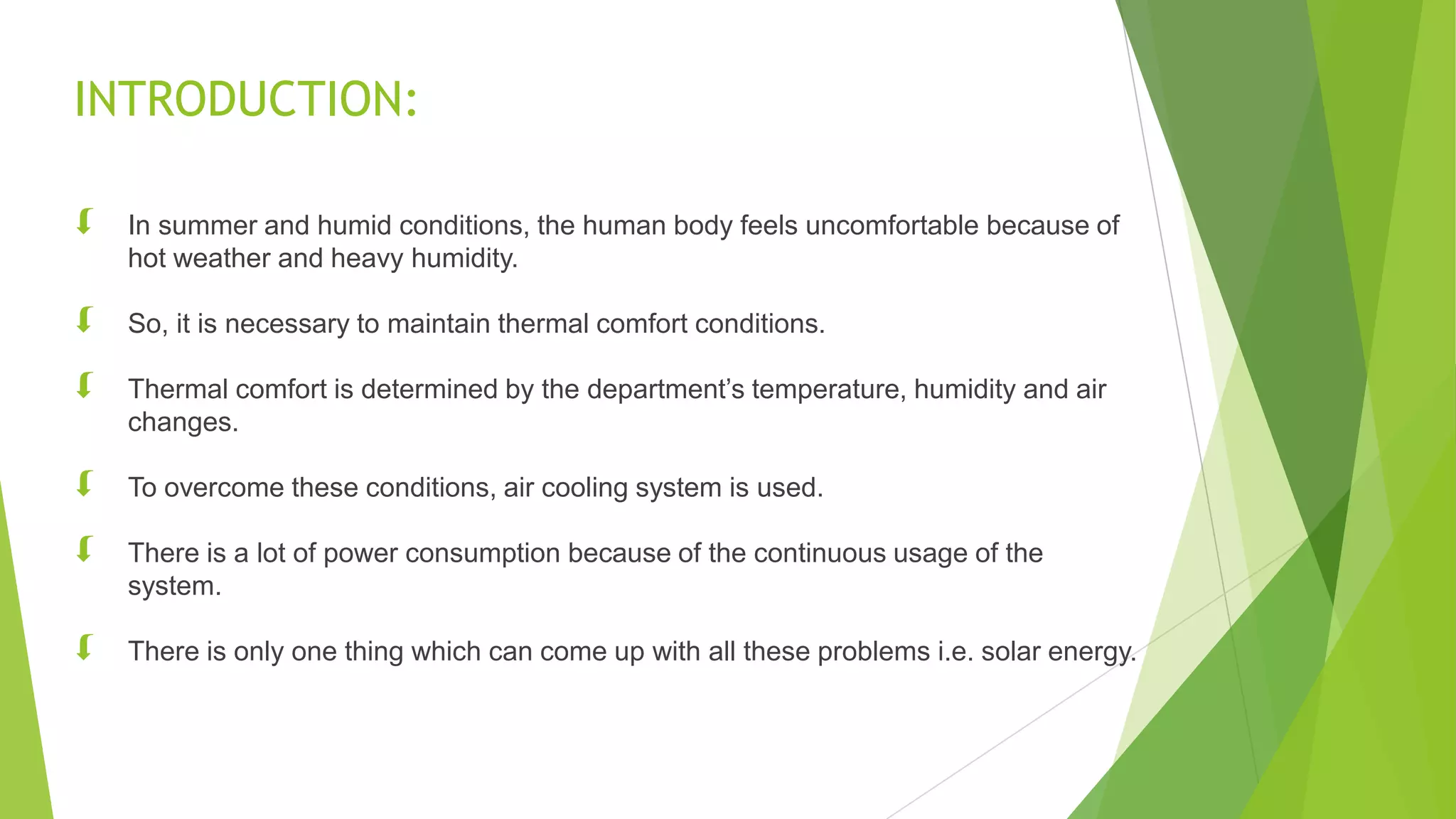 SOLAR AIR COOLING SYSTEM.pptx | Indoor Environmental Quality | Home ...