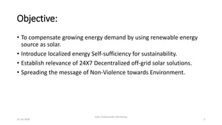 Solar ambassador workshop | PPTX