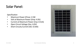 Solar ambassador workshop | PPTX