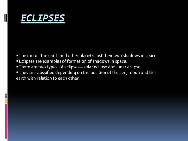 Solar and lunar eclipse | PPTX | Space and Astronomy | Science