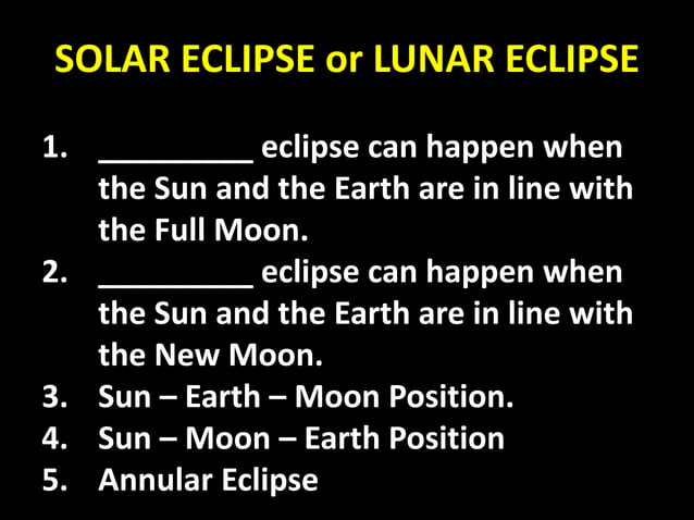 Solar and lunar eclipses | PPTX