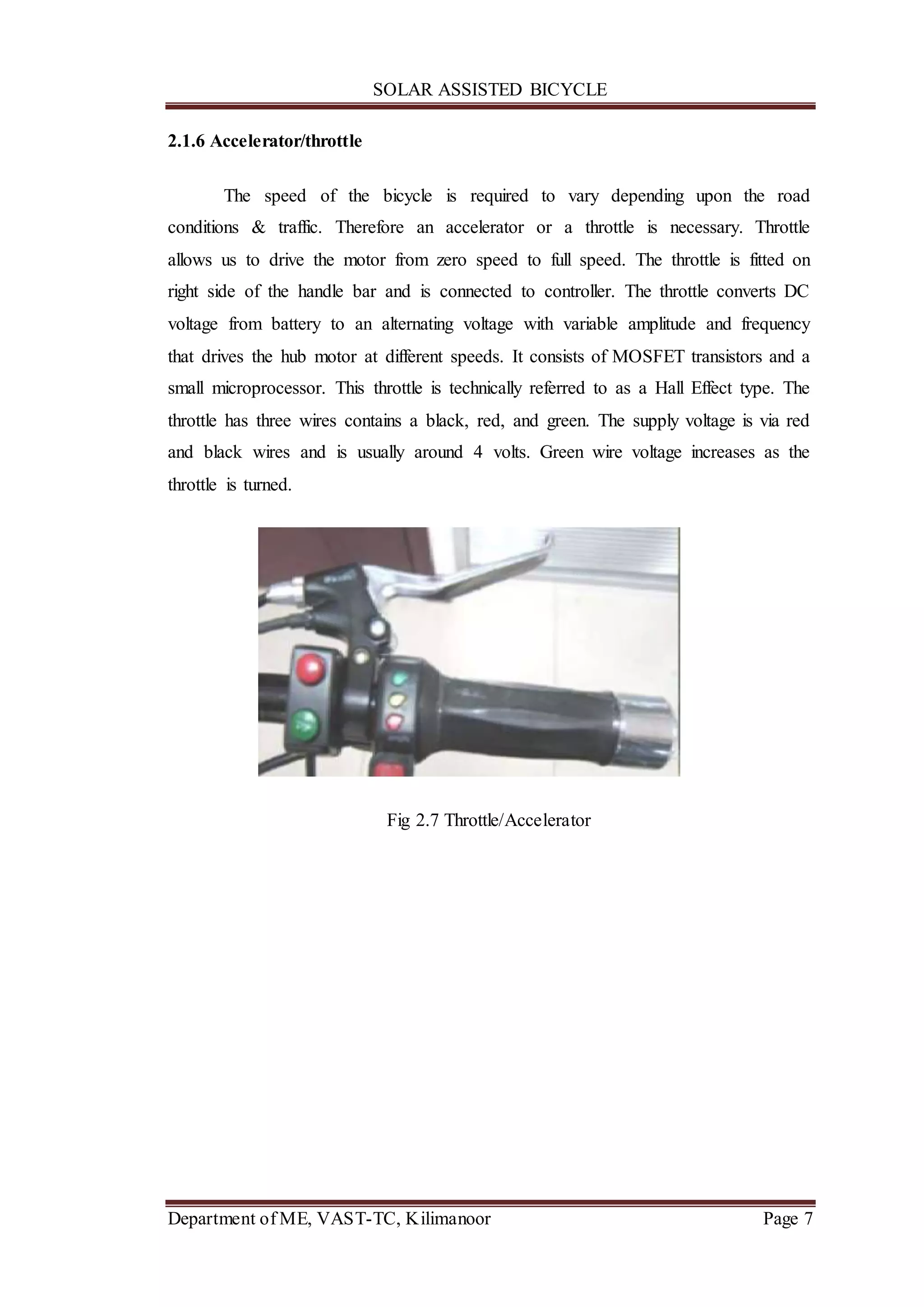 Solar assisted bicycle | DOCX