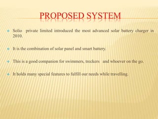 Solar battery charger | PPTX