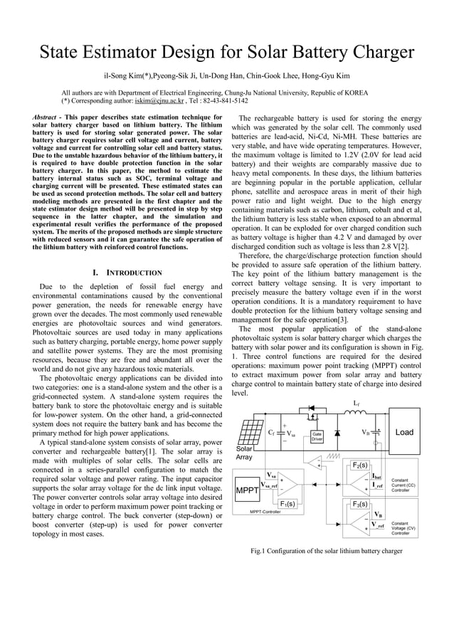Solar battery design | PDF | Consumer Electronics | Technology & Computing