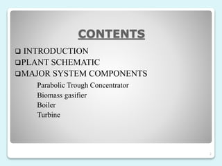 Solar-biomass hybrid power plant | PPTX