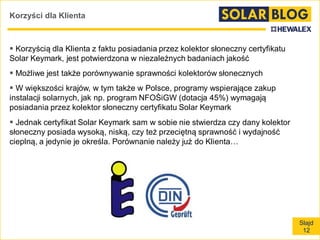 Solar Keymark Certyfikat | PDF