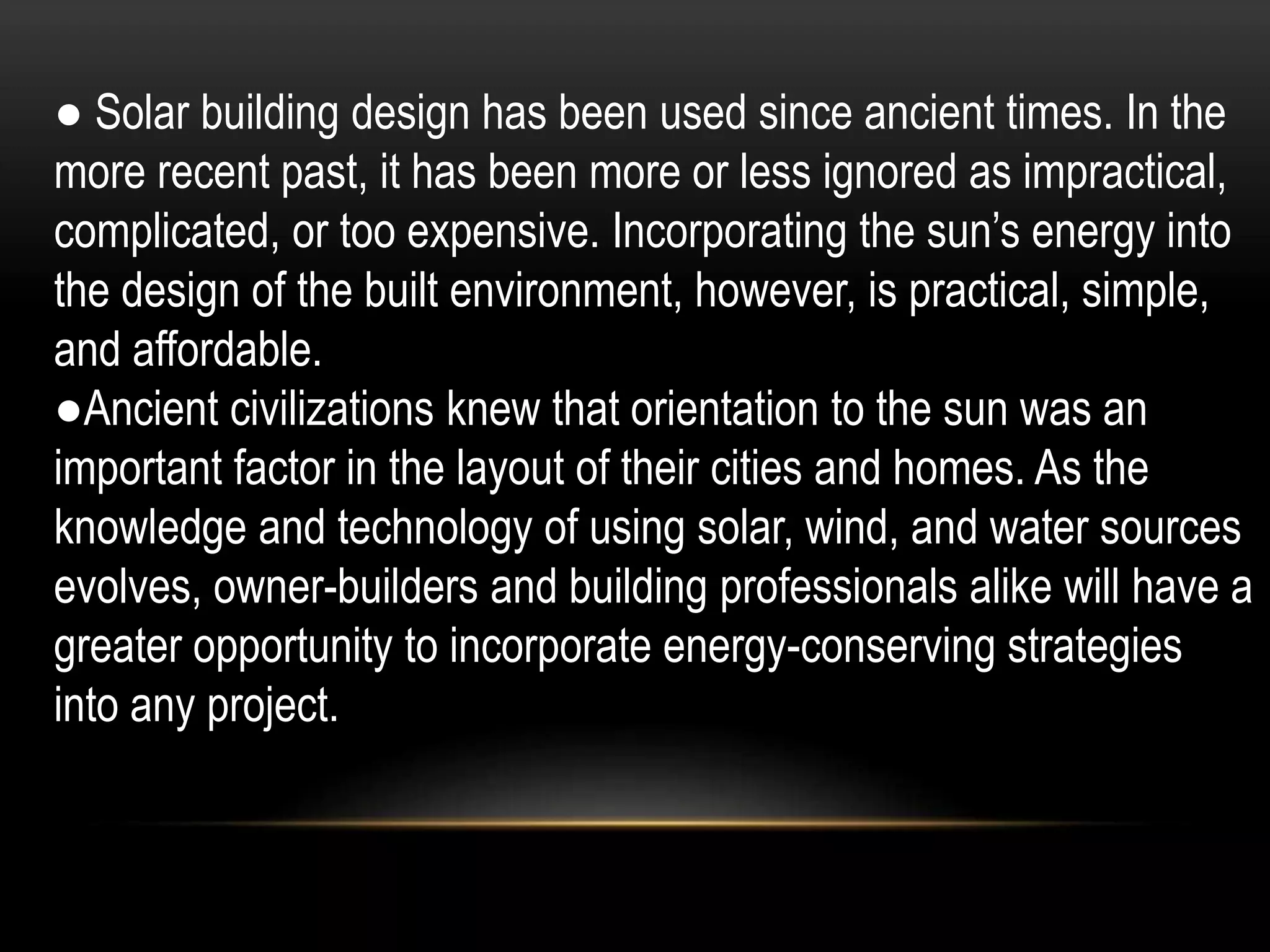 Solar building design | PPTX