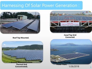 Solar canal and floating power plants. | PPTX