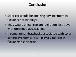 Solar car by chinna | PPTX