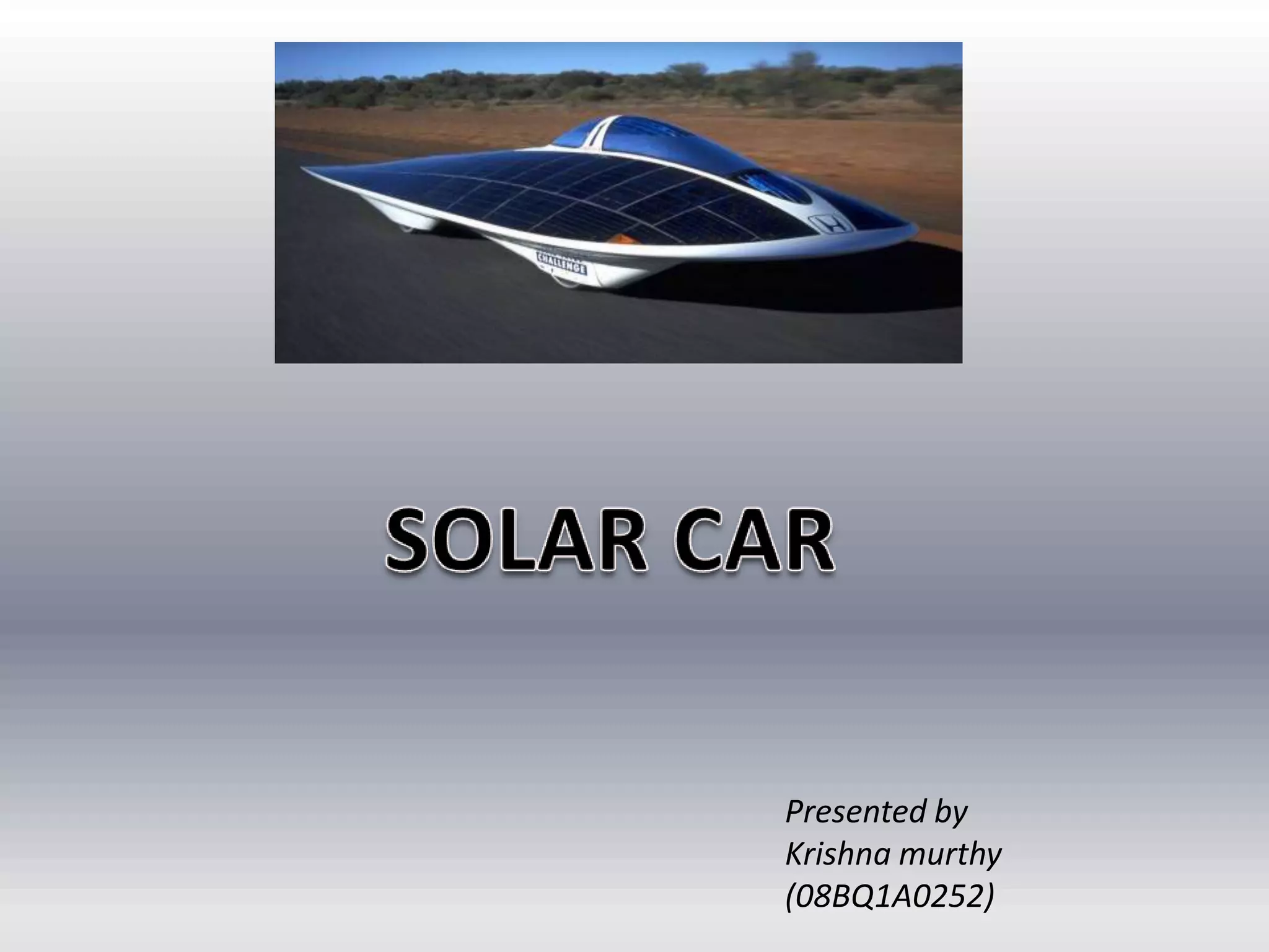 Solar Car Presentation | PPTX