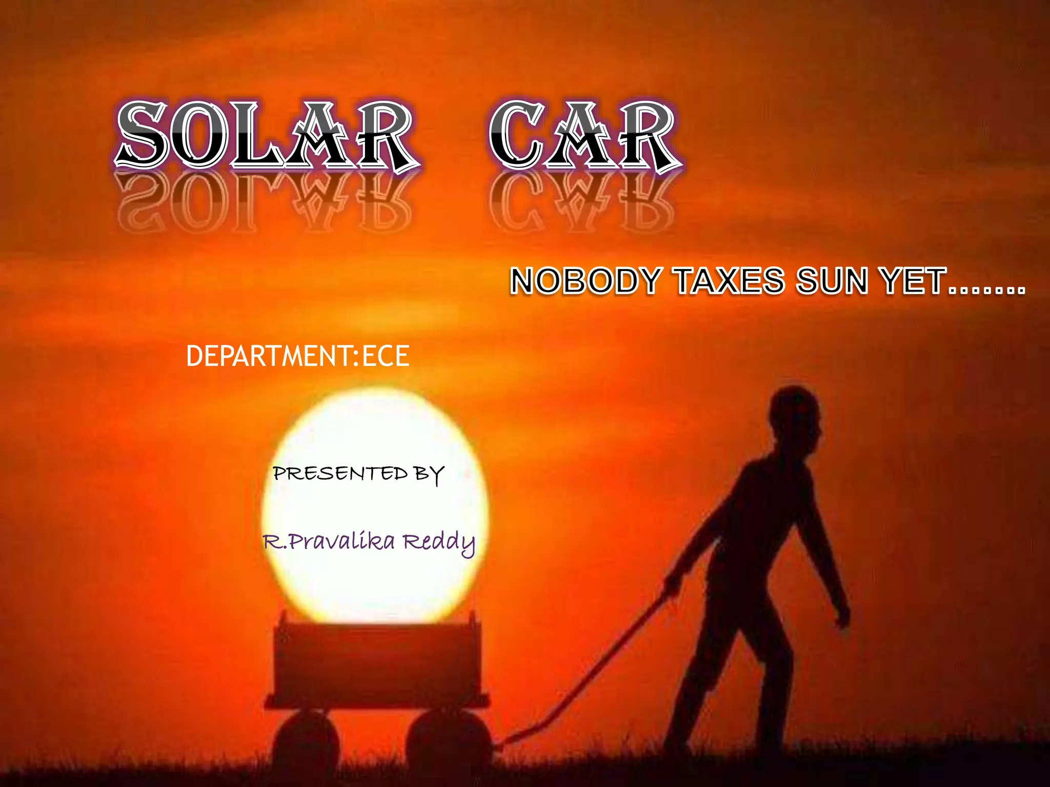 Solar car ppt | PPTX