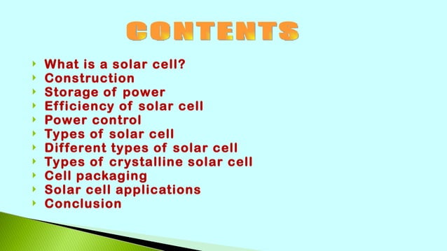 Solar cell | PPT