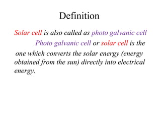 Solar cell | PPT