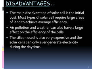 Solar cell | PPTX