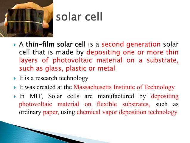 Solar cell | PPT