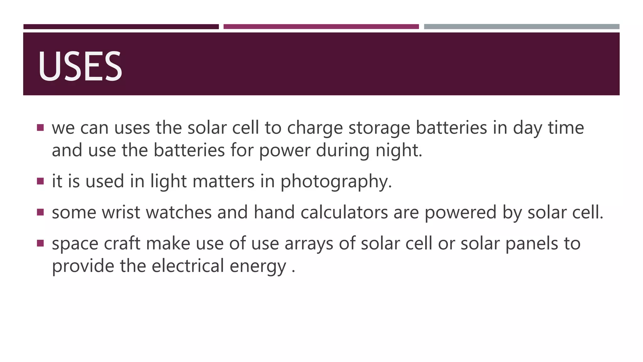 Basic idea of Solar cell | PPT