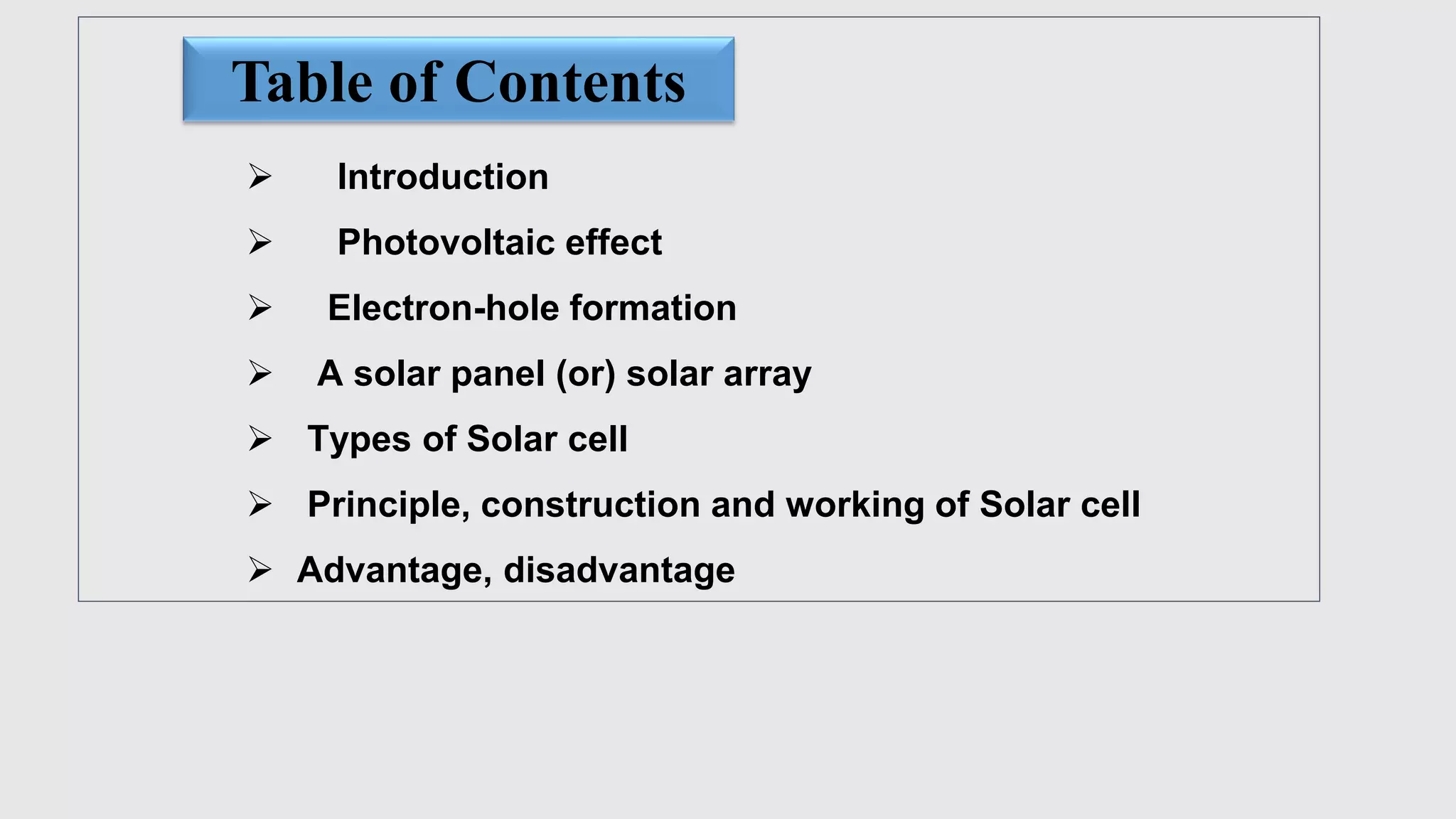 Solar cell | PPTX