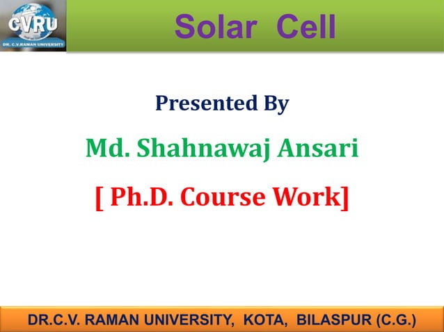 Solar cell | PPT
