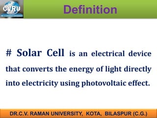 Solar cell | PPT