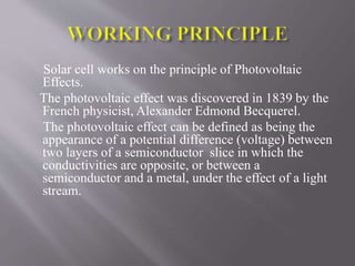 Solar cell | PPTX