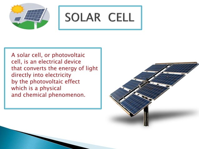 Solar cell | PPTX