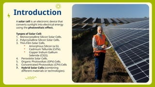 Role of chemistry in Efficiency Improvement in solar cell | PPTX
