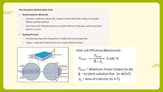 Role of chemistry in Efficiency Improvement in solar cell | PPT