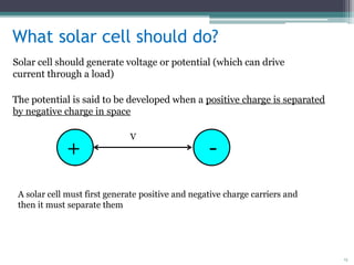 Solar cell & pv.pp , solar detailed intro | PPTX