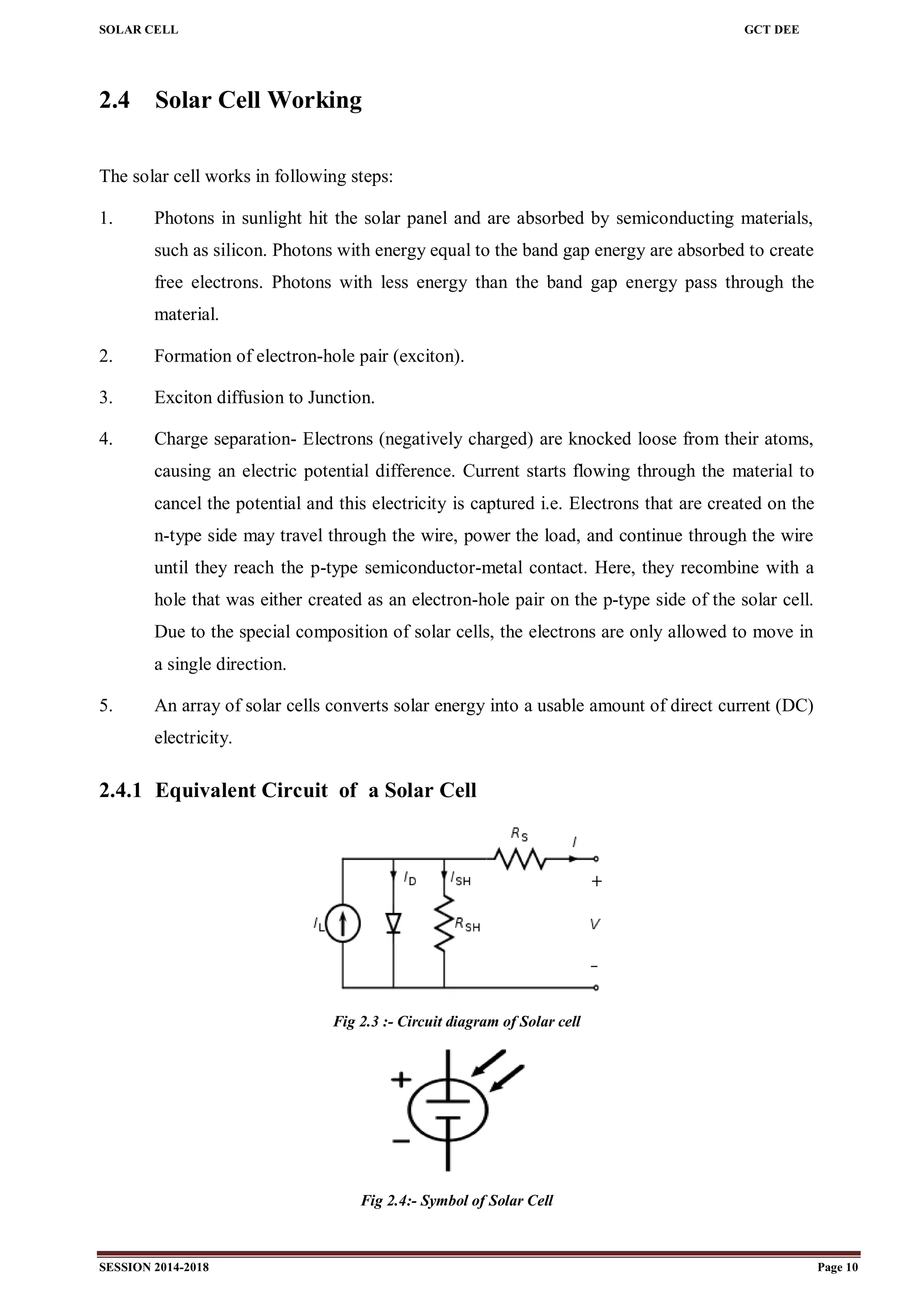 Solar cell report | PDF