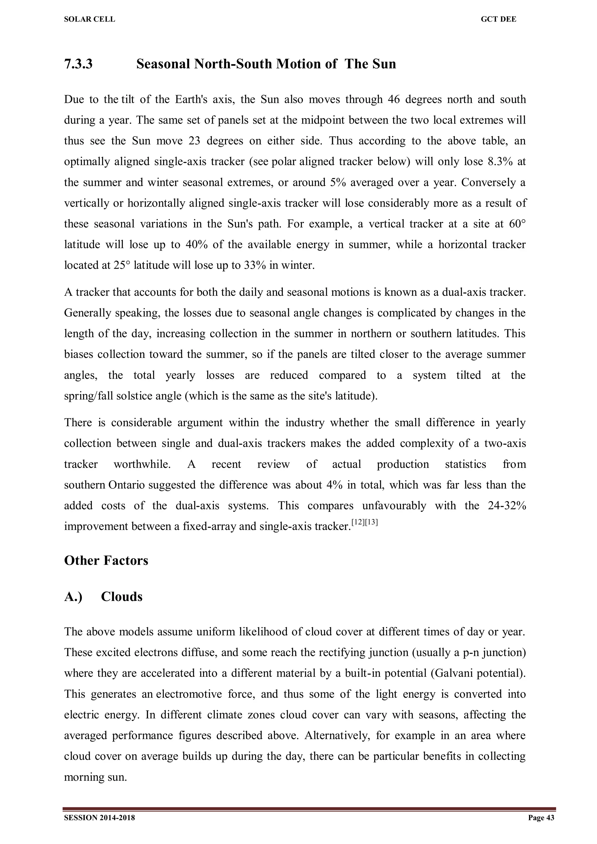 Solar cell report | PDF