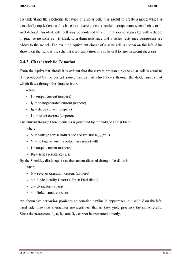 Solar cell report | PDF
