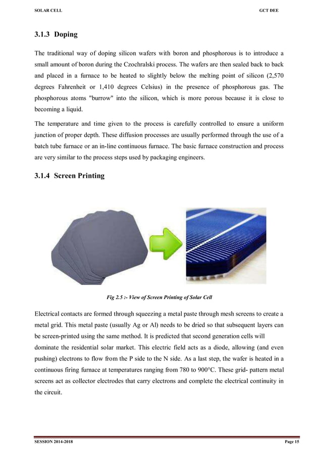 Solar cell report | PDF