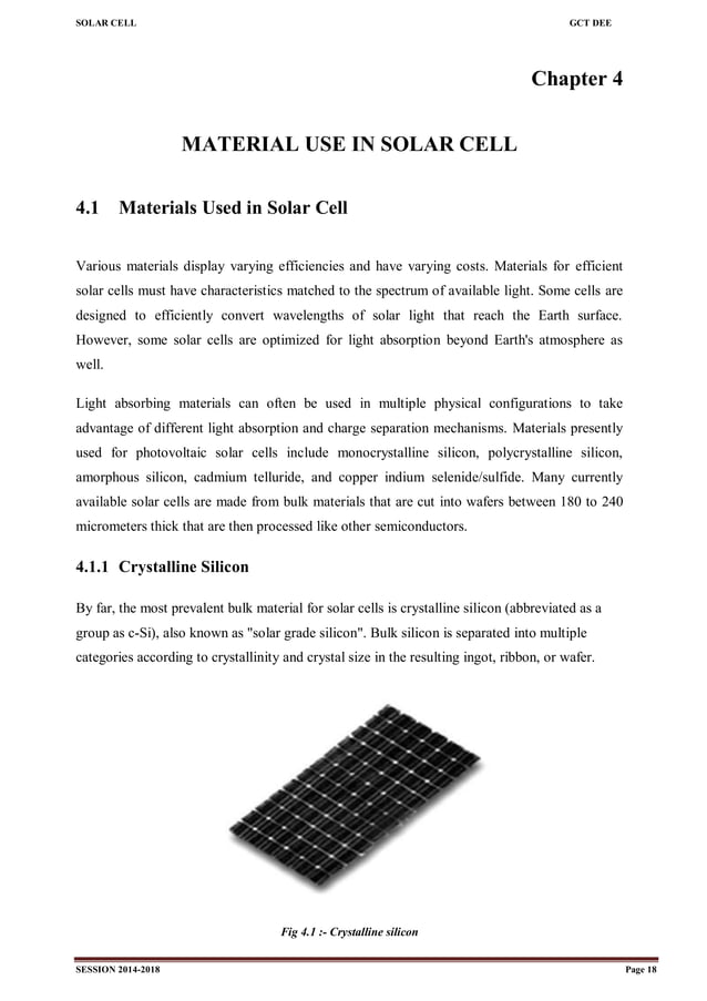 Solar cell report | PDF
