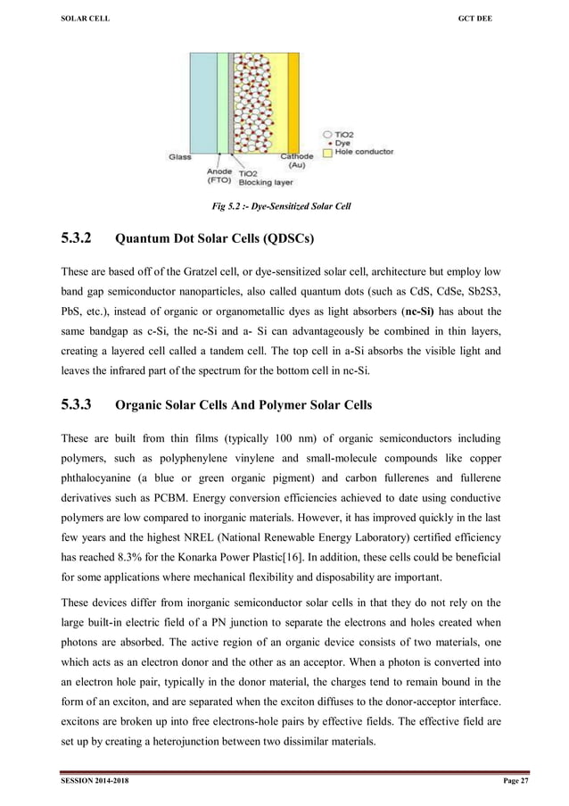 Solar cell report | PDF