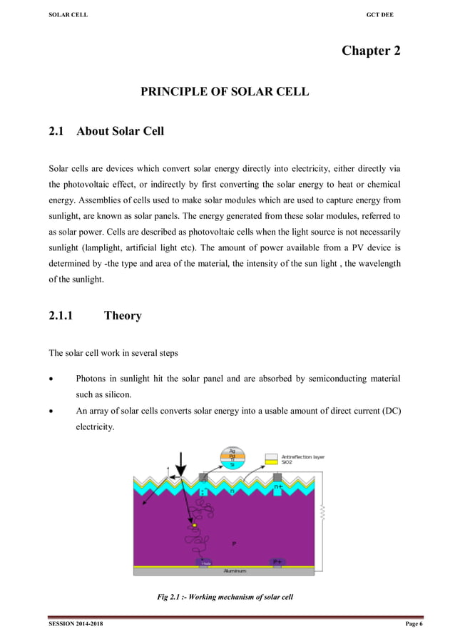 Solar cell report | PDF